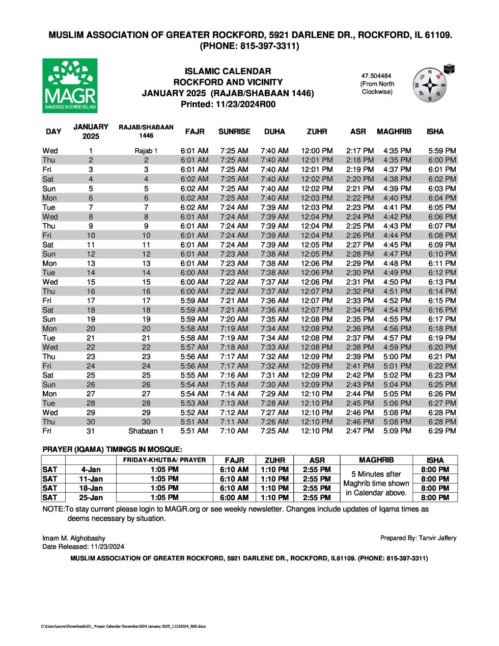 Muslim Association of Greater Rockford (MAGR) | Immerse. Inspire. Islam.